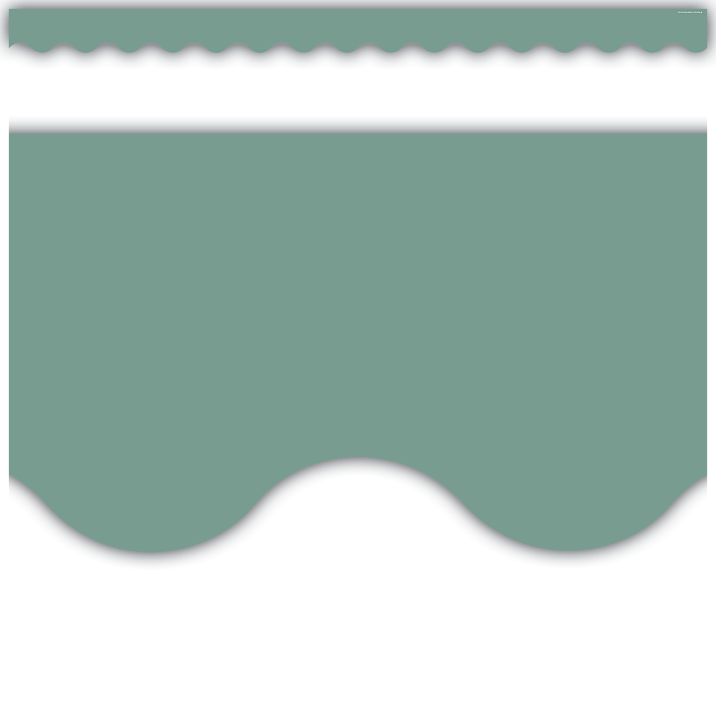 Retreat Green Scalloped Border Trim – CM School Supply