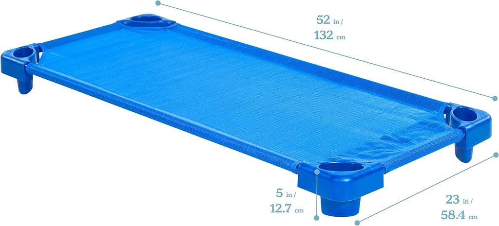Standard Stackable Blue Cot – CM School Supply