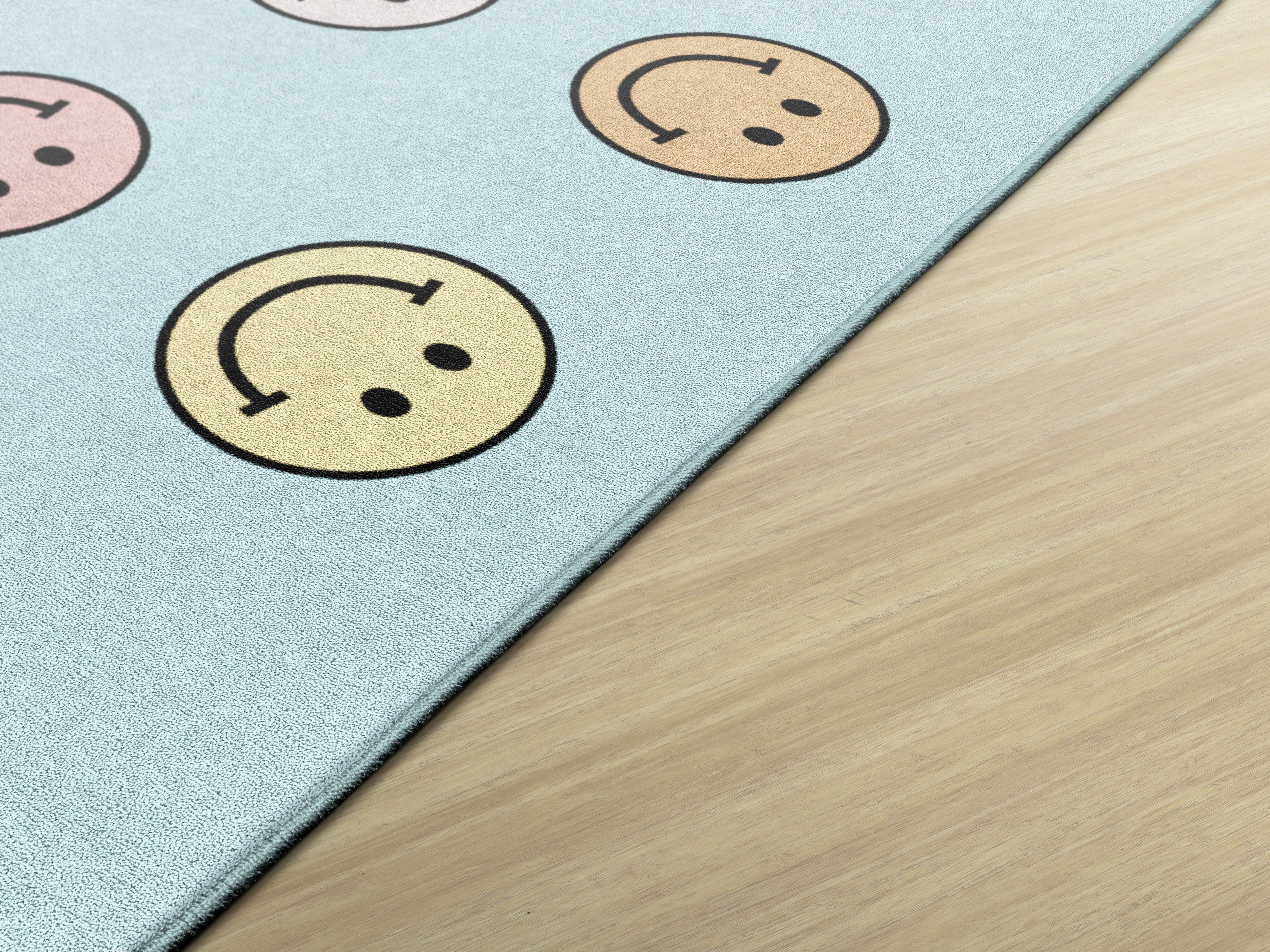 Pastel Rainbow Smileys Criss Cross Applesauce Rug | By Schoolgirl Style ...