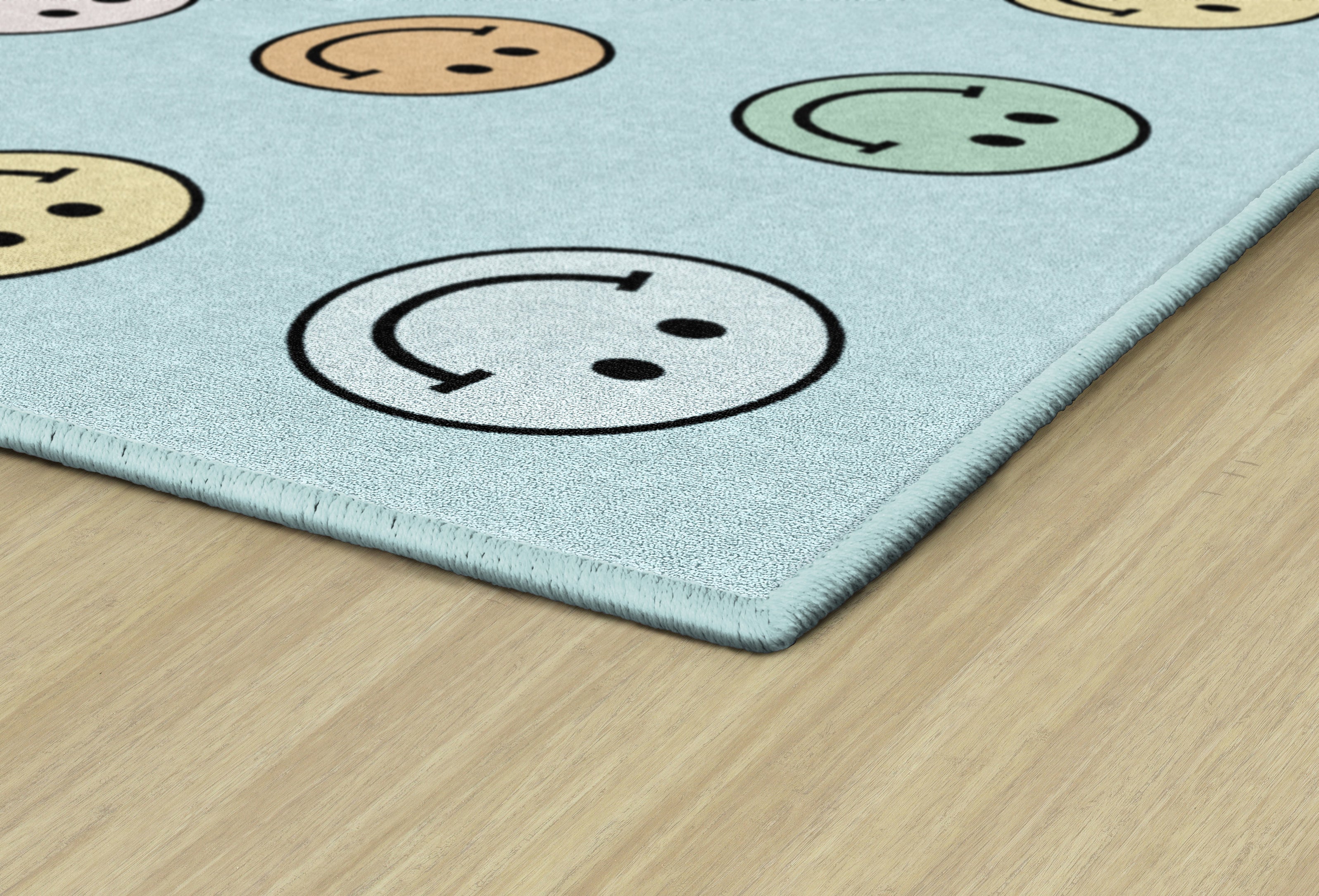 Pastel Rainbow Smileys Criss Cross Applesauce Rug | By Schoolgirl Style ...
