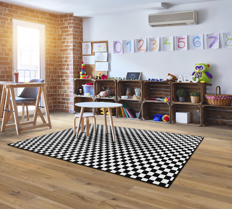 Black & White Checkerboard Rug | By Schoolgirl Style — CM School Supply