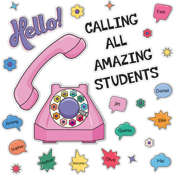 Hello! Calling All Amazing Students Bulletin Board Set – CM School Supply