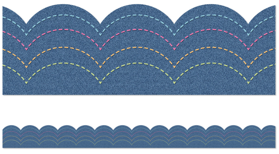 DENIM SCALLOPED BORDER – CM School Supply