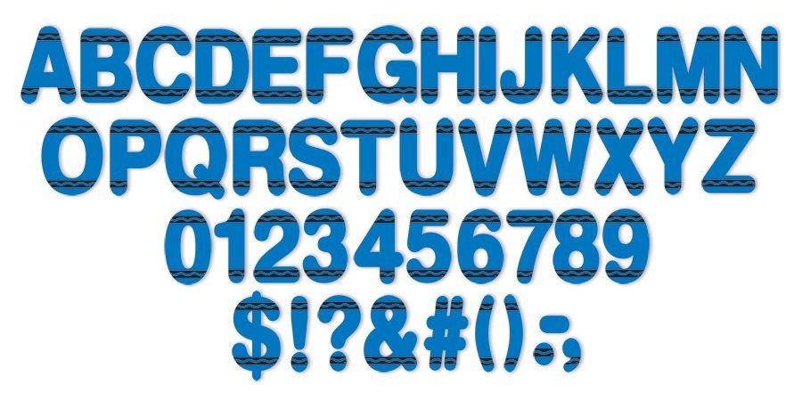 Crayola® Blue Deco Letters – CM School Supply