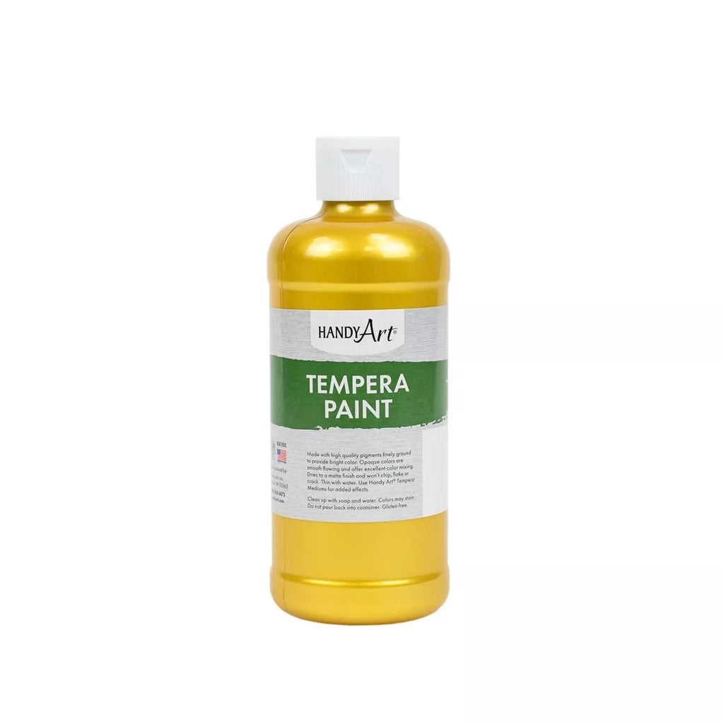 Handy Art Metallic Tempera Paint, 16 oz., Gold – CM School Supply