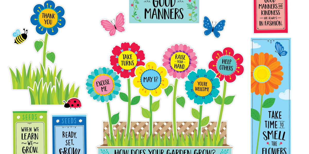 Garden of Good Manners Mini Bulletin Boards — CM School Supply