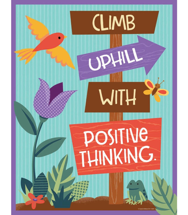 Climb Uphill with Positive Thinking Chart – CM School Supply