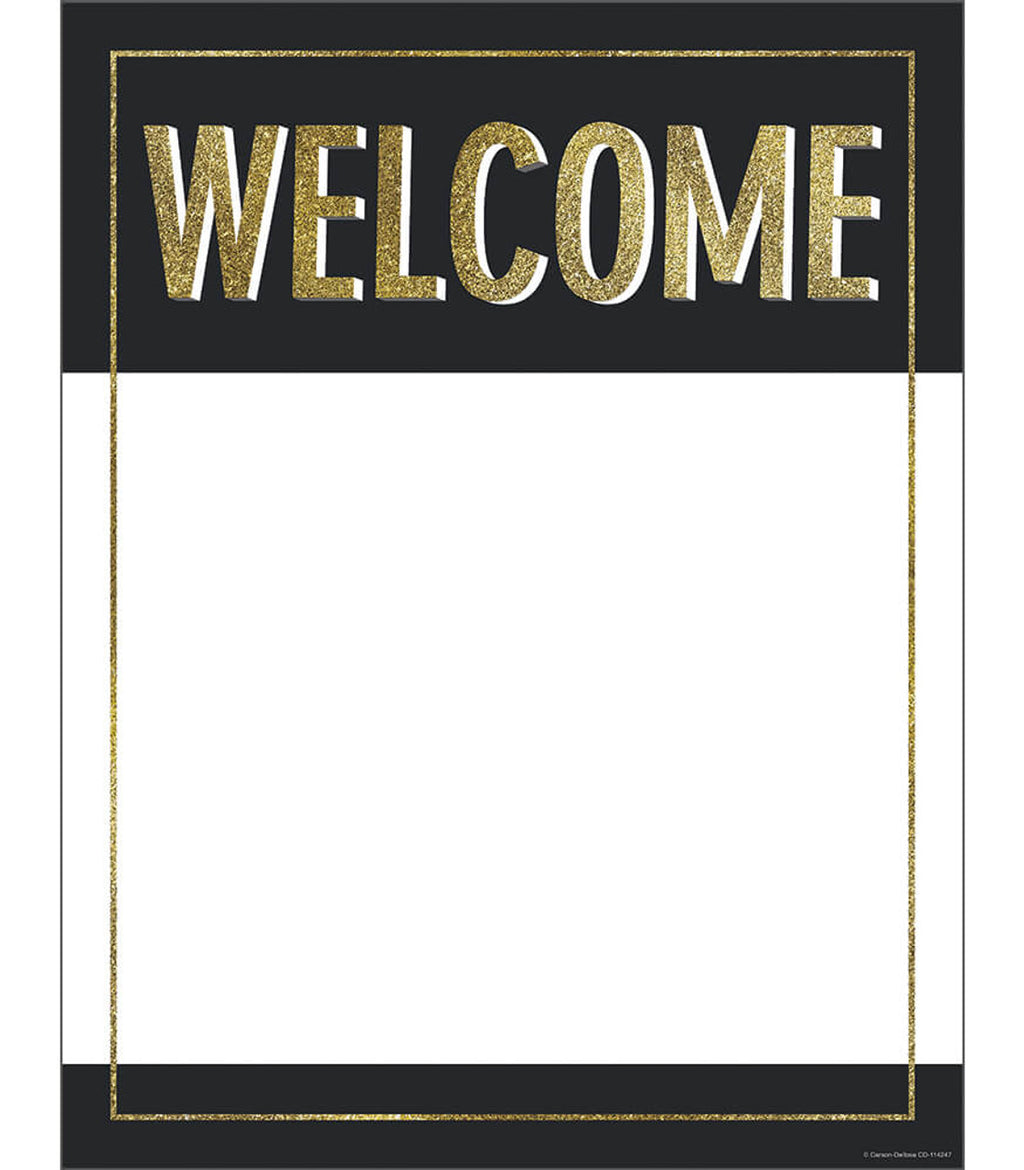 Sparkle + Shine Gold Glitter Welcome Chart – CM School Supply