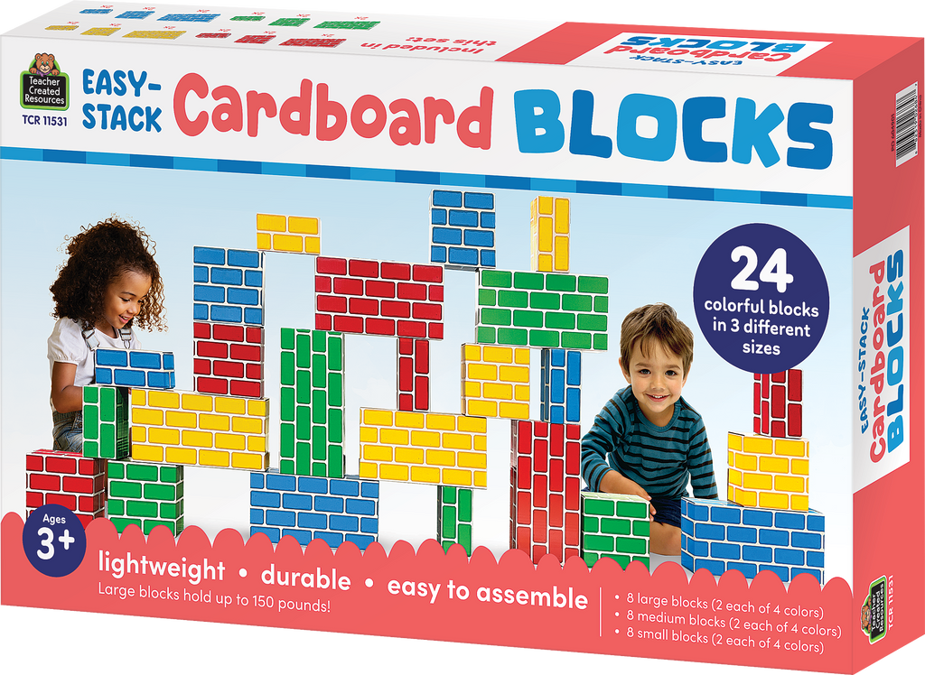 Easy-Stack Cardboard Blocks (24-Piece Set) – CM School Supply