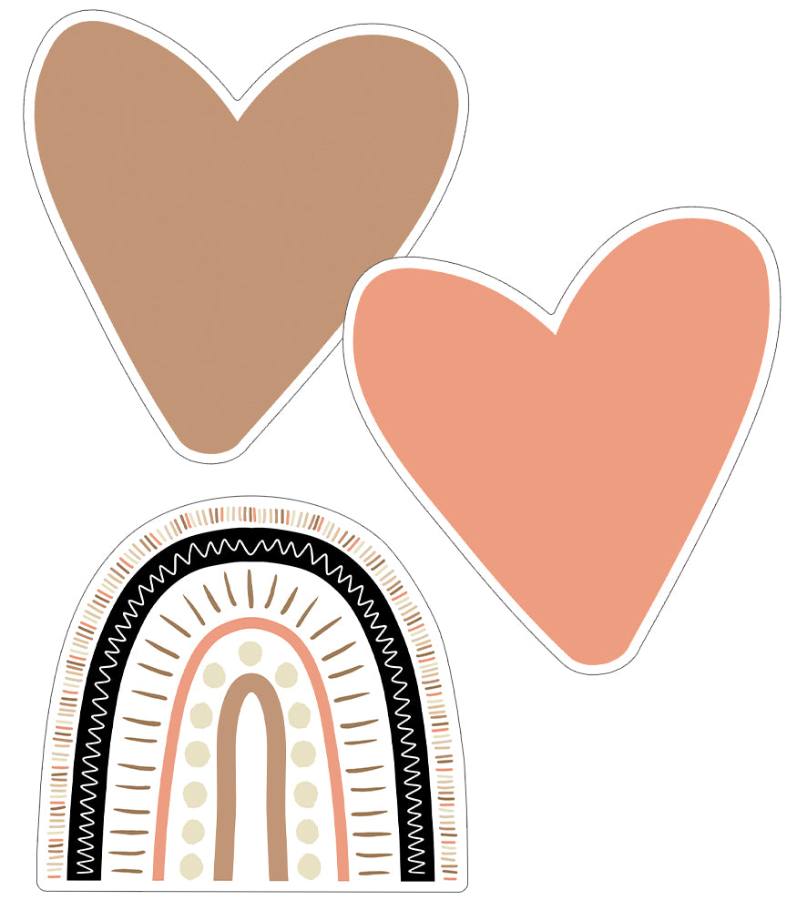 Simply Stylish Boho Rainbows & Hearts Cut-Outs(C) – CM School Supply