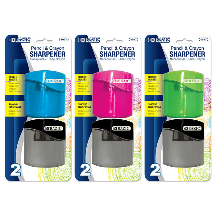BAZIC Dual Blades Sharpener w/ Square Receptacle (2/Pack) – CM School ...