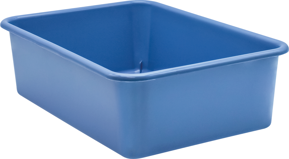 Slate Blue Large Plastic Storage Bin — CM School Supply