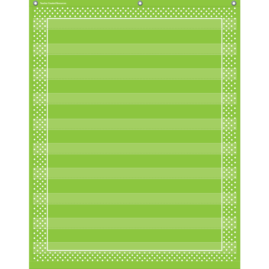 Lime Polka Dots 10 Pocket Chart – CM School Supply