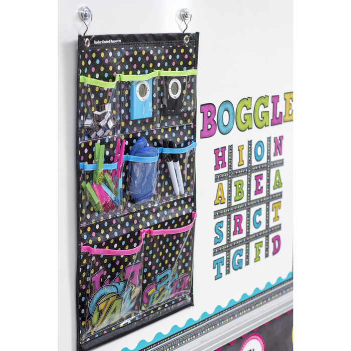 Chalkboard Brights 8 Pocket Small Storage Pocket Chart — CM School Supply