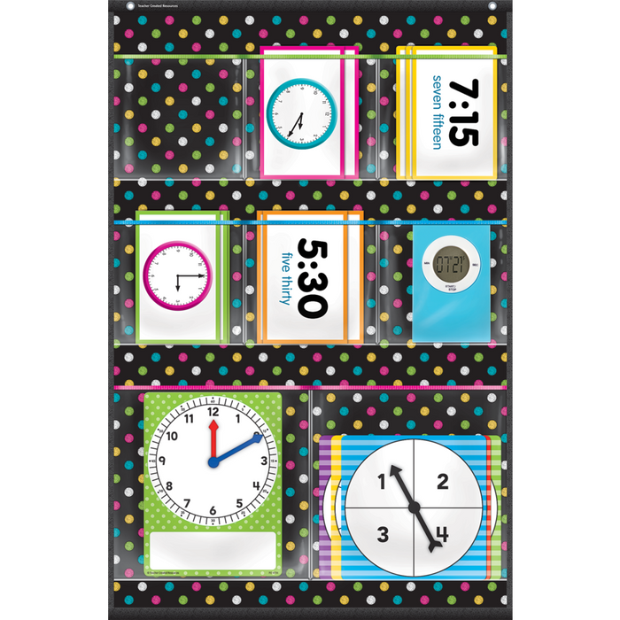 Chalkboard Brights 8 Pocket Small Storage Pocket Chart — CM School Supply