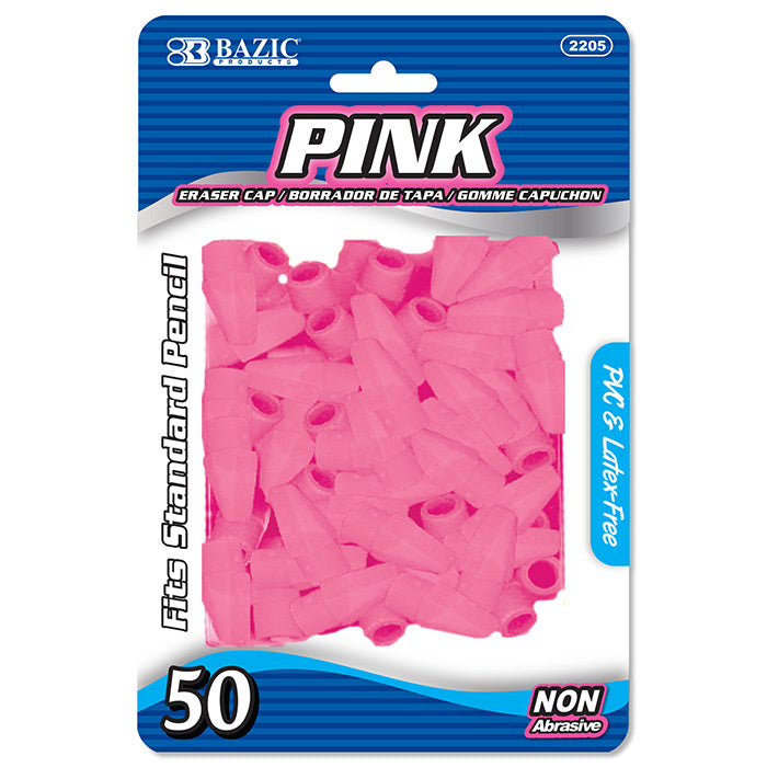 BAZIC Pink Eraser Cap (50/Pack) – CM School Supply