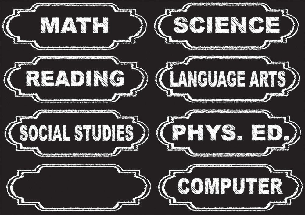Large Die-Cut Magnetic Chalkboard Class Subjects – CM School Supply