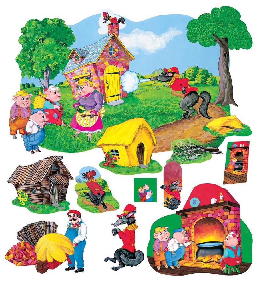 Fairy Tales Flannelboard Set - The Three Pigs – CM School Supply