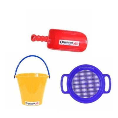 Large Super Heavy Duty Sand Tools 3-Piece Set - Sieve, Pail & Scoop ...
