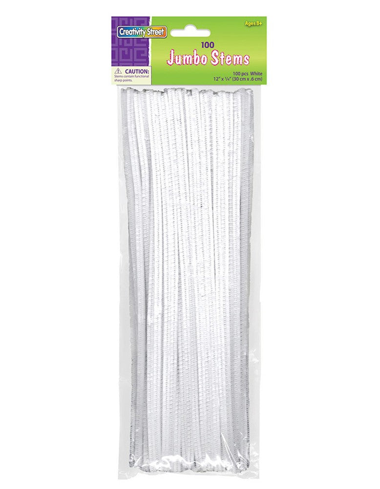 White Jumbo Chenille Stems – CM School Supply