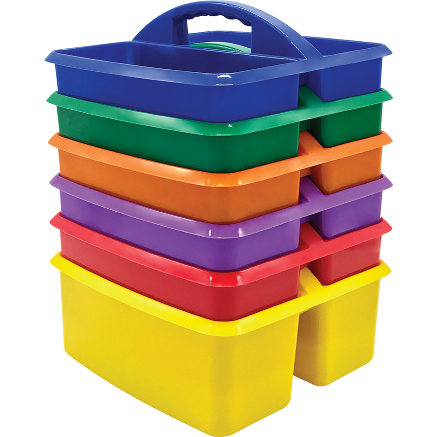 Storage Caddies Set | Plastic Storage Caddies with Handles — CM School ...