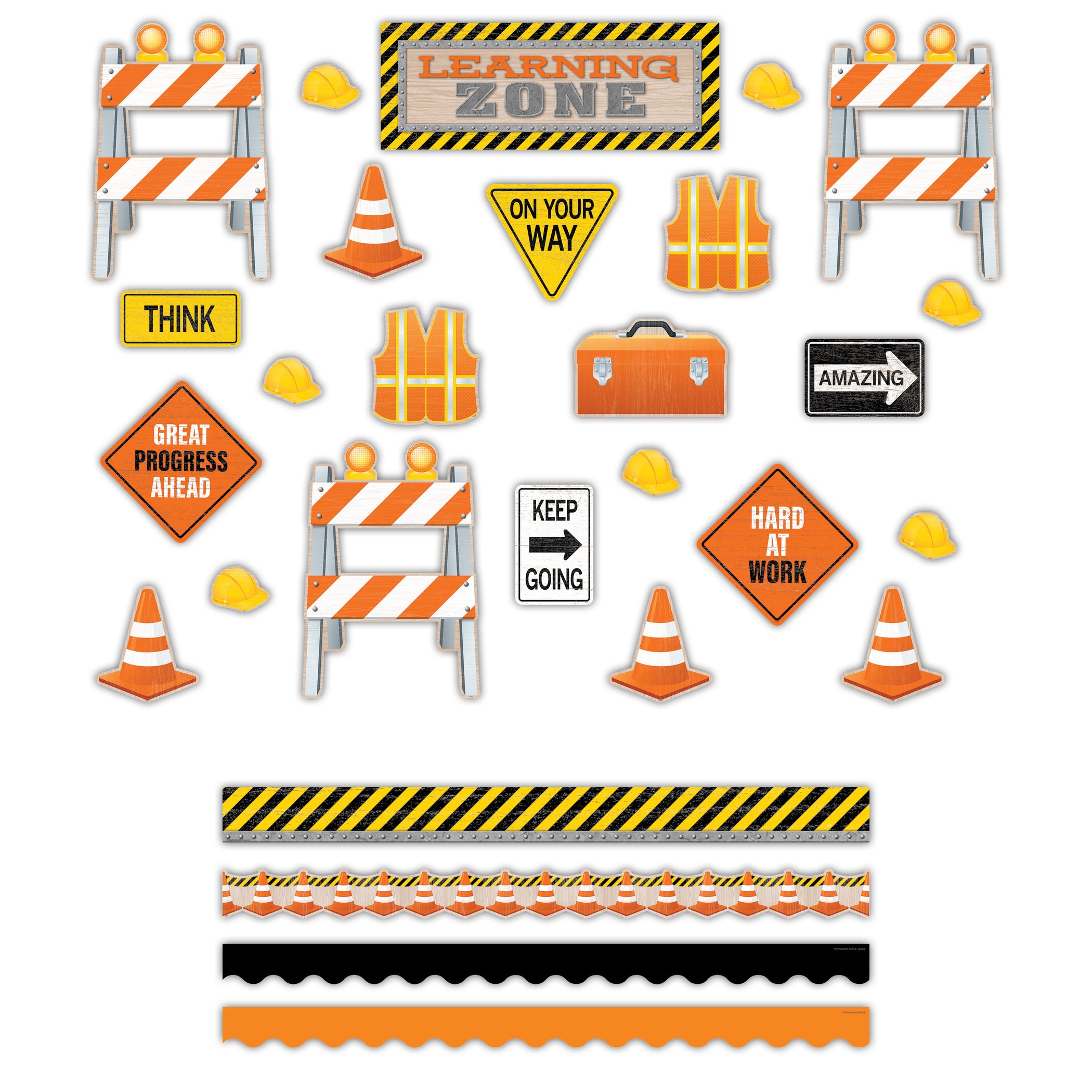 Under Construction Classroom Theme Decor Bundle — CM School Supply
