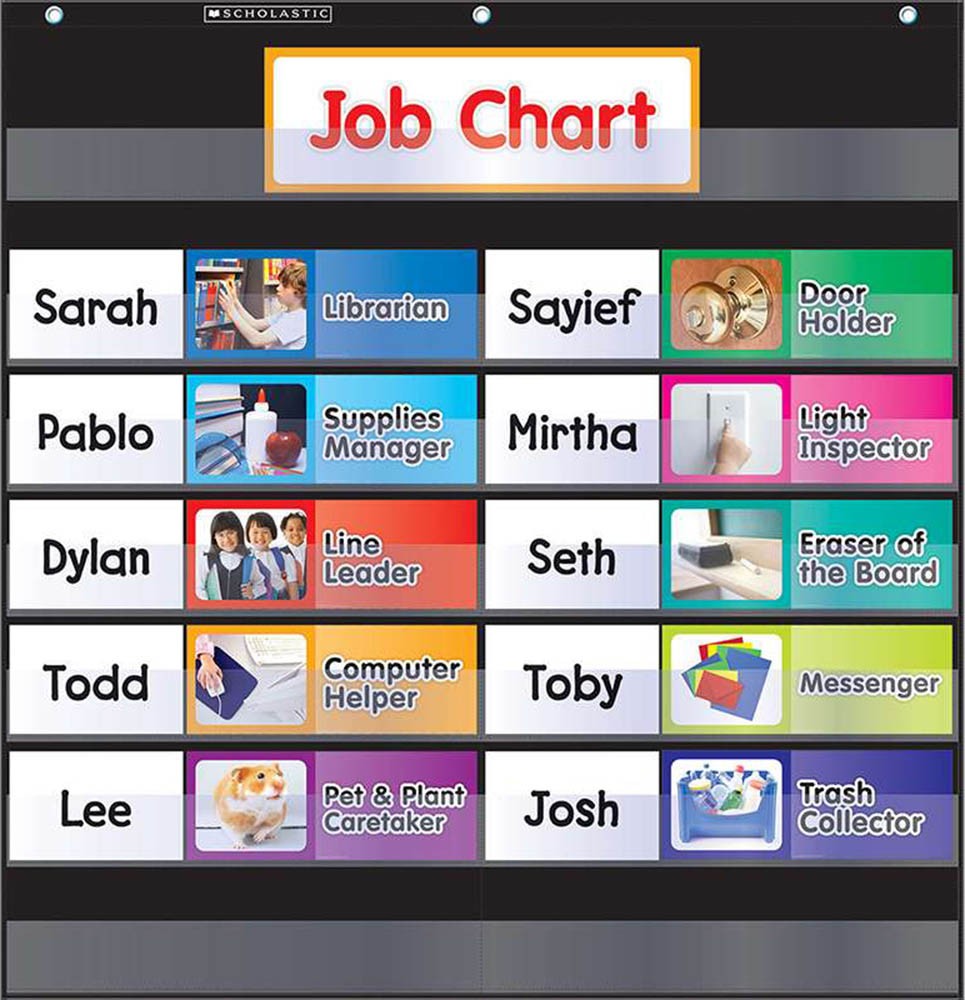 Class Jobs Pocket Chart Black – CM School Supply