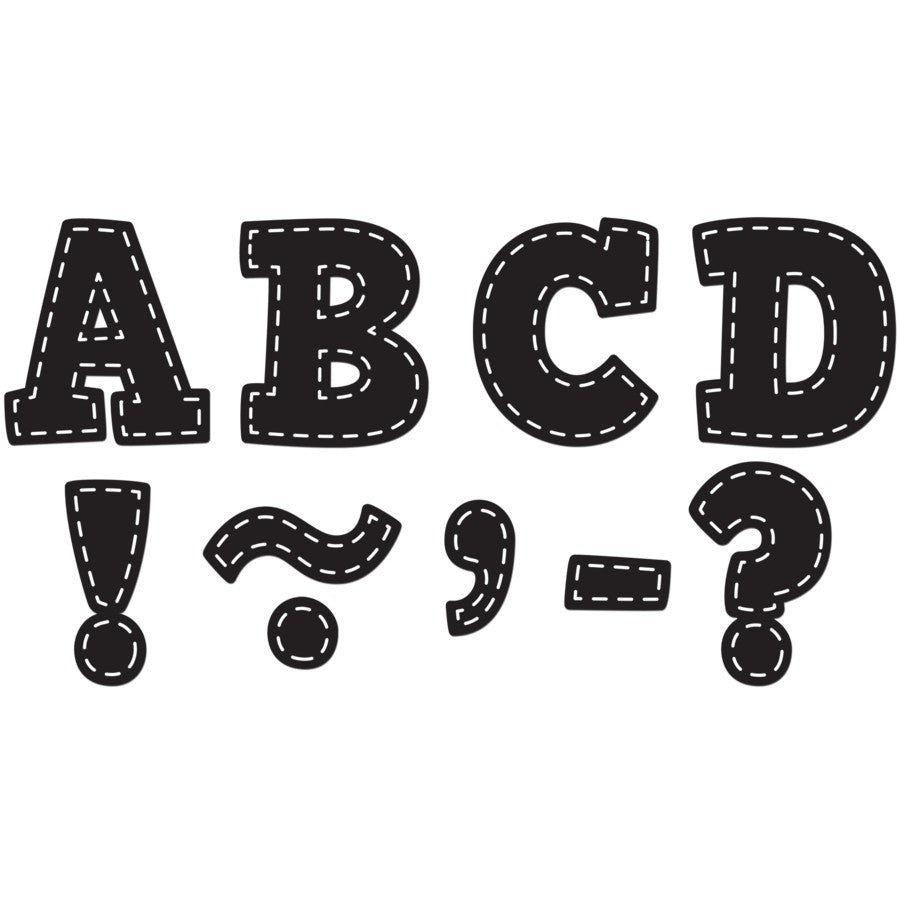 Black Stitch Bold Block 3" Magnetic Letters – CM School Supply