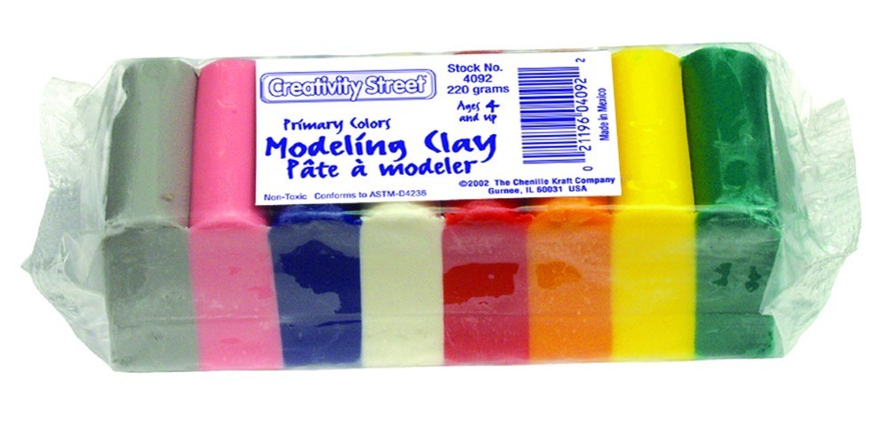 Creativity Street® Modeling Clay, 8 Bright Hues Assortment, 220 grams ...