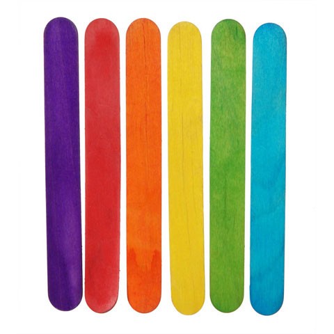 Jumbo Craft Sticks, Colored, 500 pieces – CM School Supply