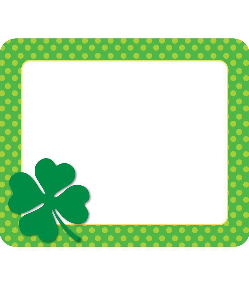 St. Patrick's Day Name Tags — CM School Supply