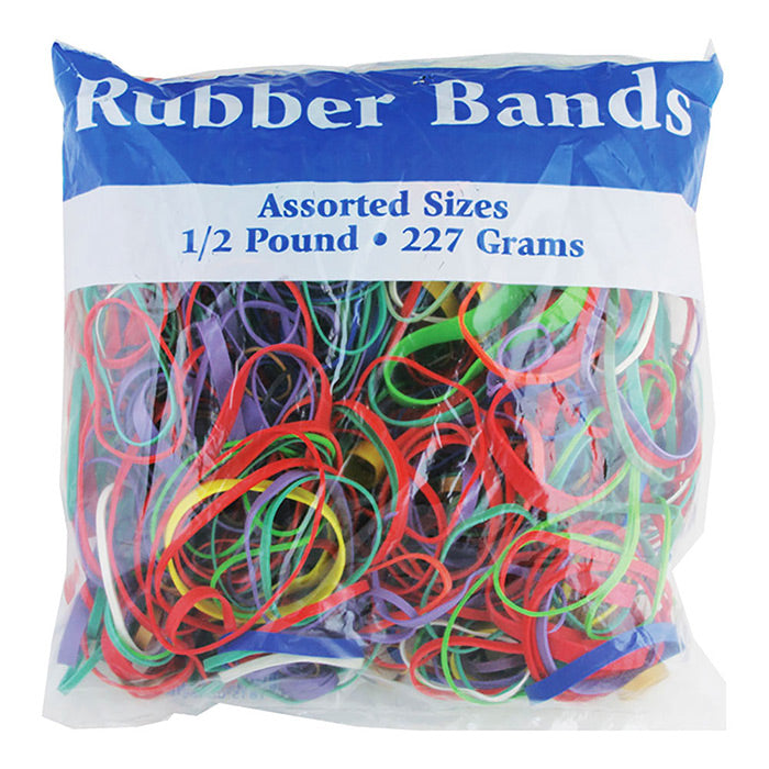 Assorted Dimensions 227g/ 0.5 lbs. Rubber Bands – CM School Supply