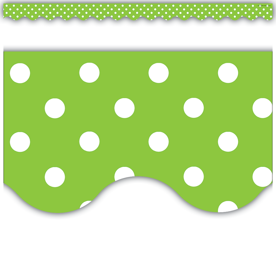 Green Polka Dots Border