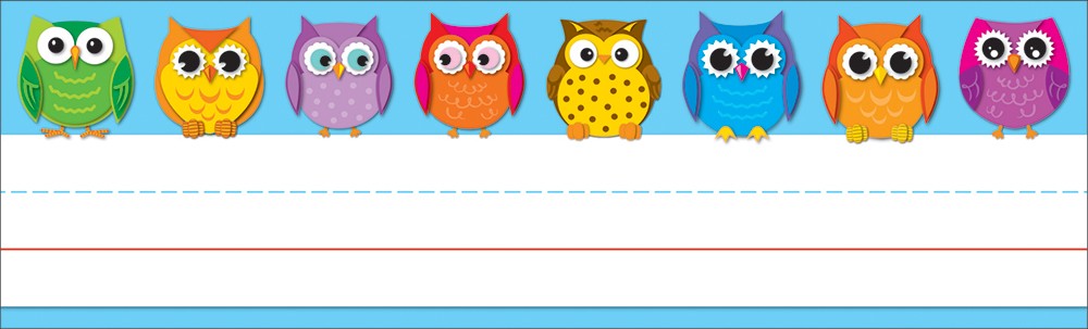 Colorful Owls Name Plates – CM School Supply