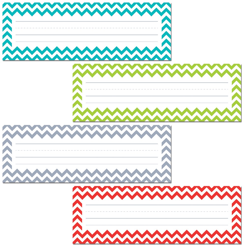Chevron Solids Name Plates — CM School Supply
