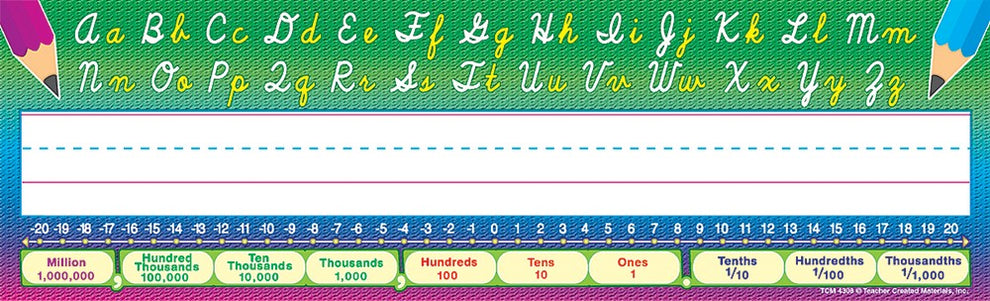 Cursive Writing Flat Name Plates — CM School Supply