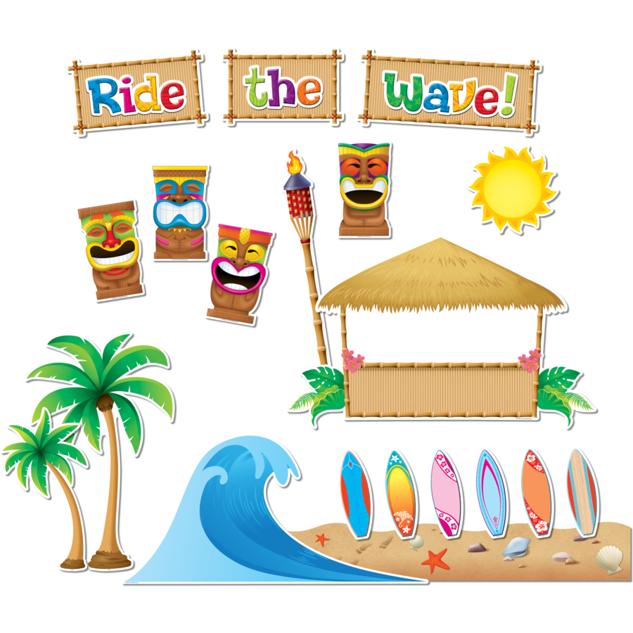 Surfs Up Board Bulletin Display Set – CM School Supply