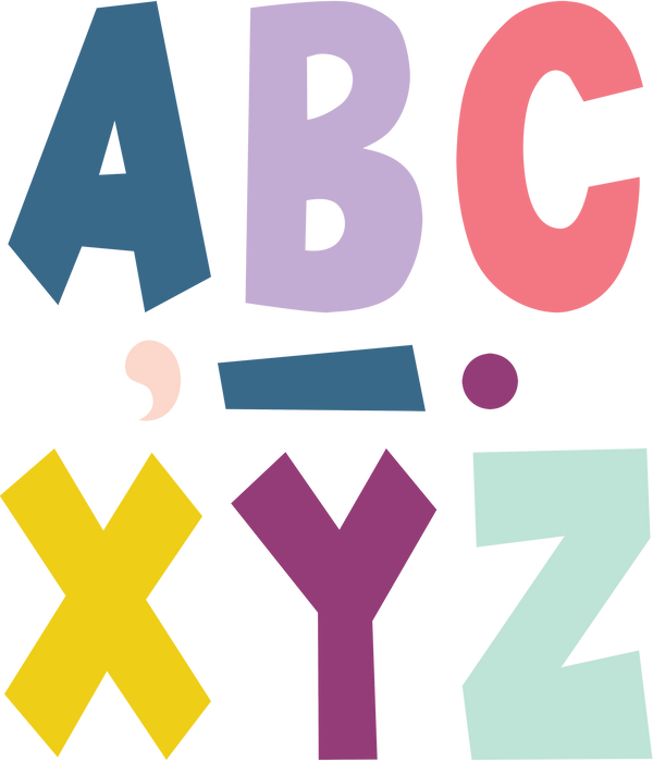 Oh Happy Day 7" Fun Font Letters — CM School Supply