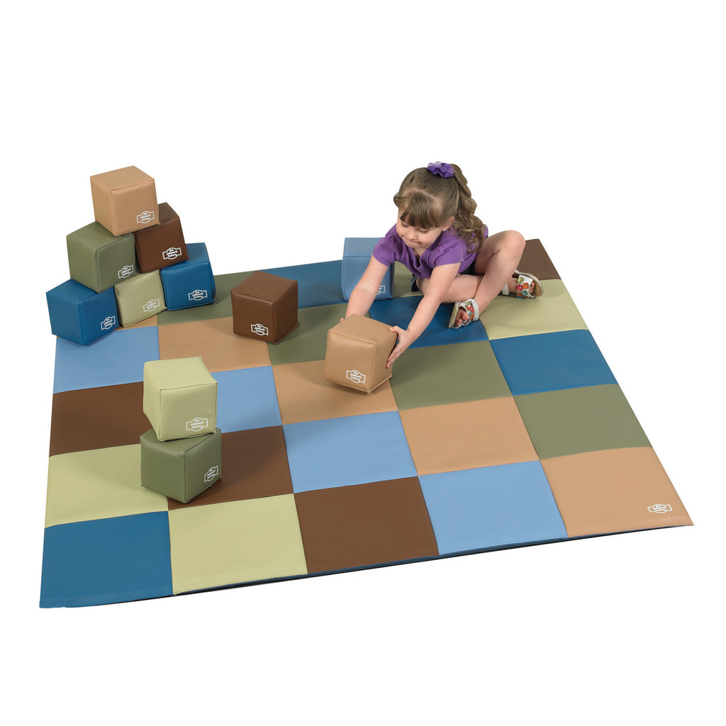 Patchwork Mat & 12 Piece Block Set – Woodland – CM School Supply