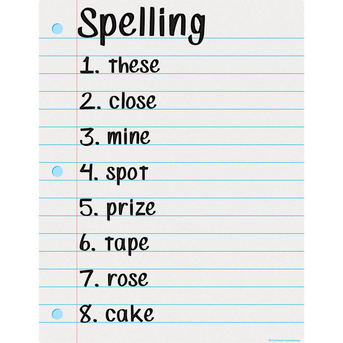 Notebook Paper Write-On/Wipe-Off Chart — CM School Supply