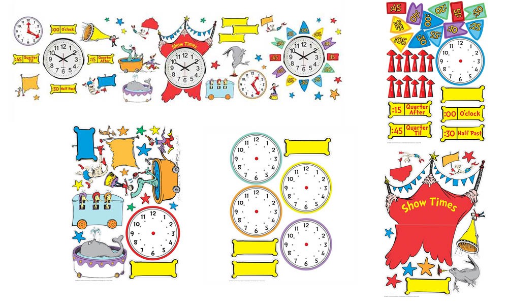 Dr. Seuss If I Ran the Circus Telling Time Bulletin Board Set – CM ...