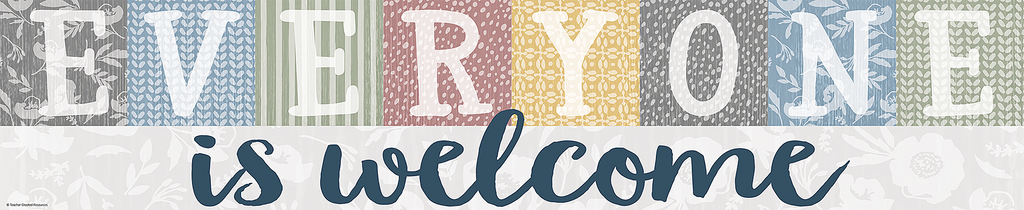 Classroom Cottage Everyone is Welcome Banner – CM School Supply