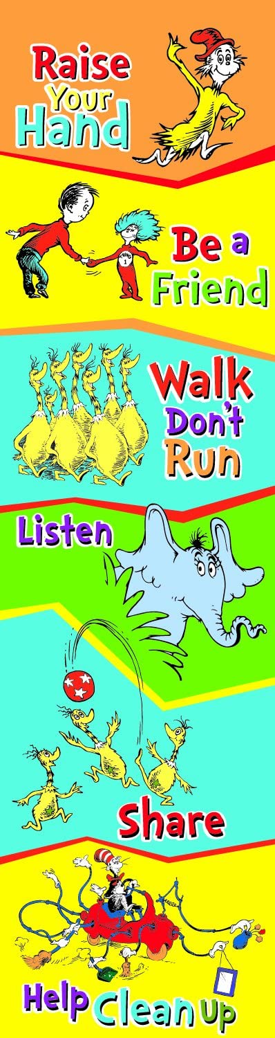 Dr. Seuss Back to School Classroom Rules Poster Door Decoration – CM ...
