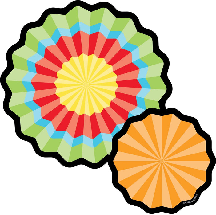 Fans Colorful Cut-Outs, Classroom Décor, 42 Pieces — CM School Supply