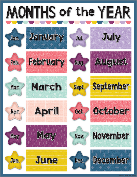 Oh Happy Day Months of the Year Chart — CM School Supply