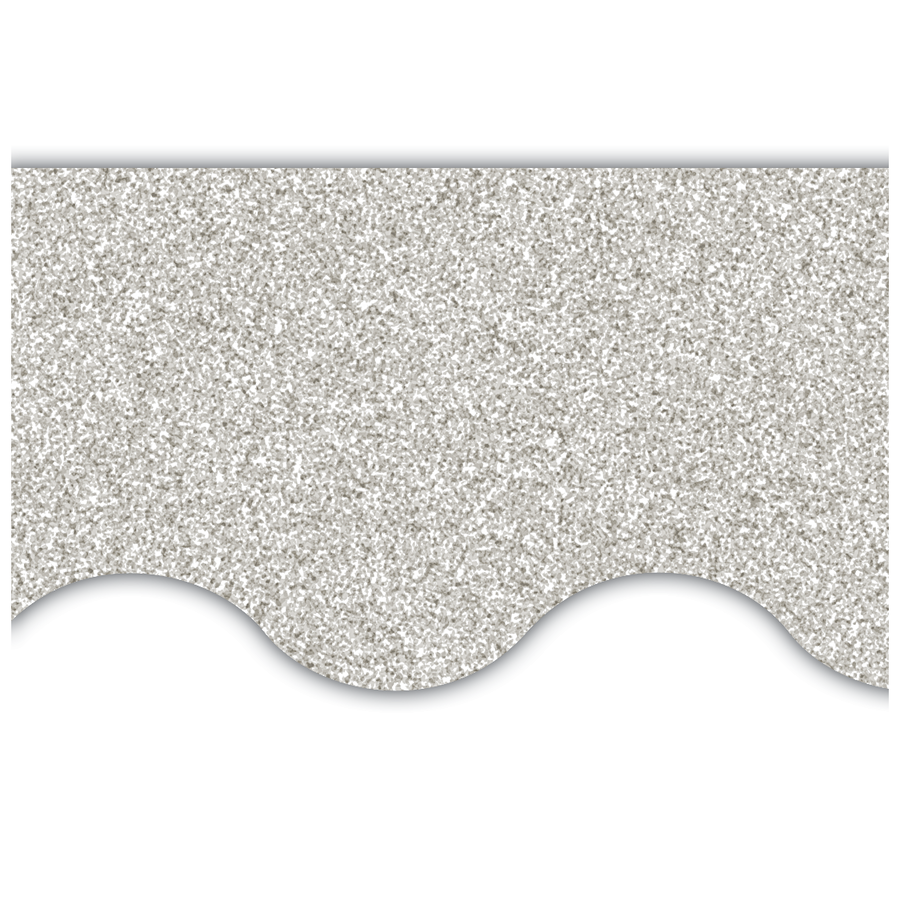 Silver Glitz Scalloped Border Trim – CM School Supply
