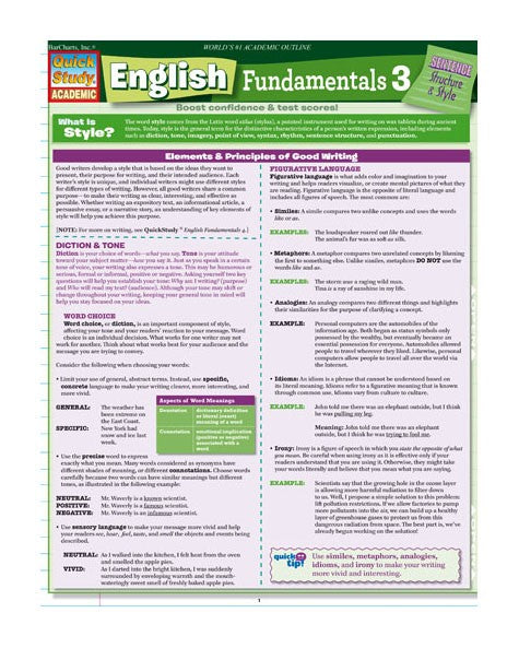 QuickStudy: English Fundamentals 3 – CM School Supply