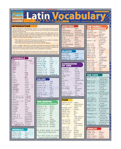 QuickStudy: Latin Vocabulary — CM School Supply
