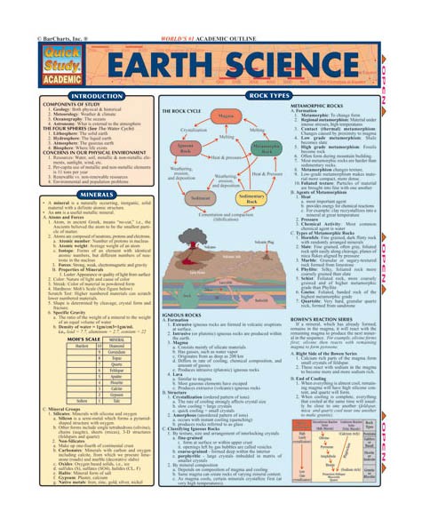 QuickStudy® Earth Science (D) – CM School Supply
