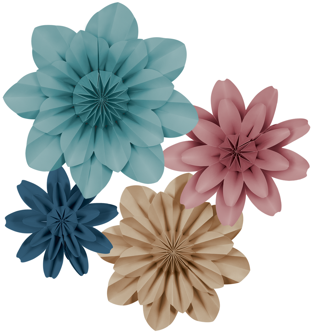 Calming Colors Paper Flowers – CM School Supply
